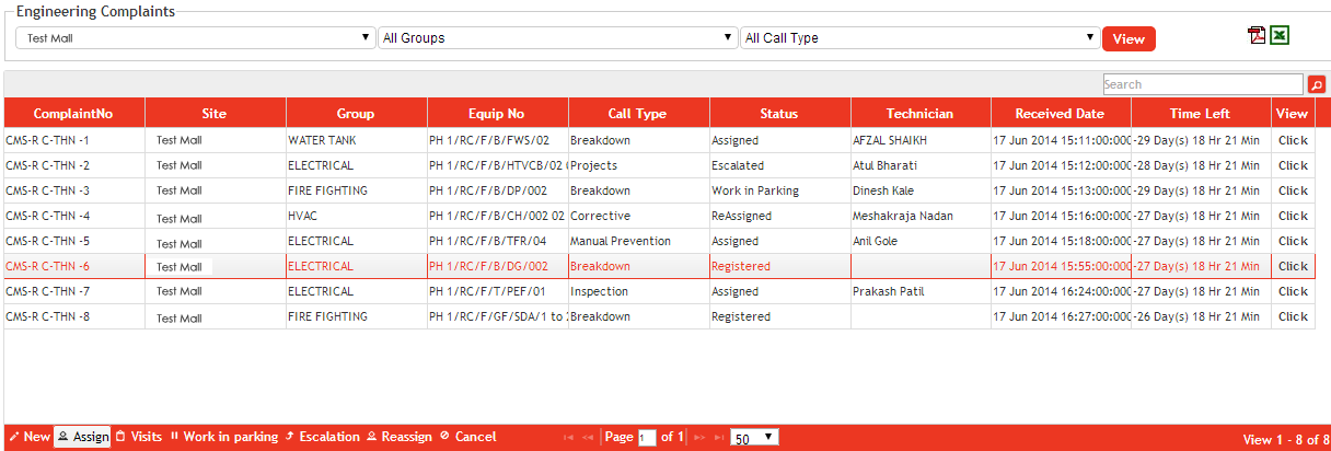Assign ENGG Complaint